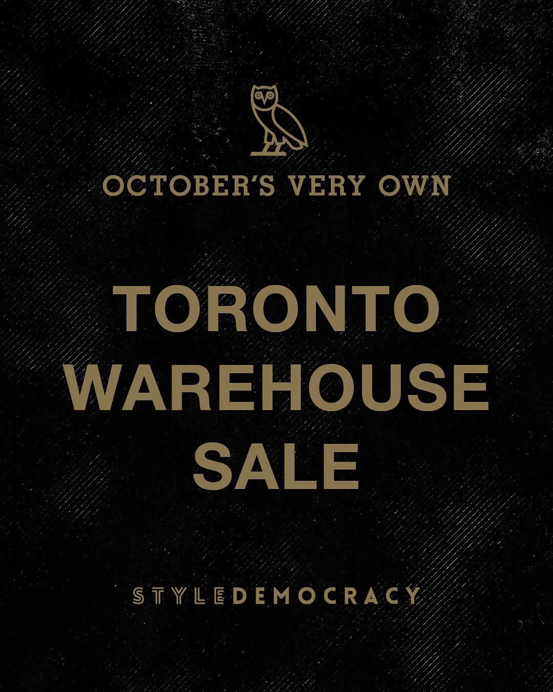 OVO Warehouse Sale in Toronto: January 21 – 26 2025 - Talk of Toronto