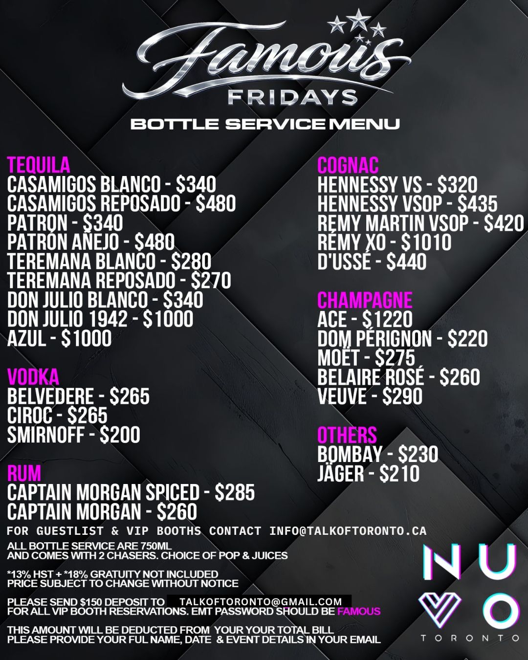 Famous Fridays: The Grand Opening at NUVO Toronto - Talk of Toronto